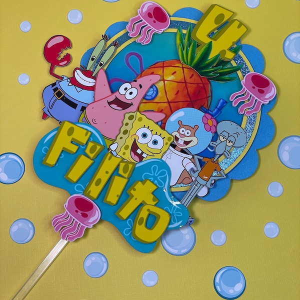 Spongebob Cake Topper - Etsy