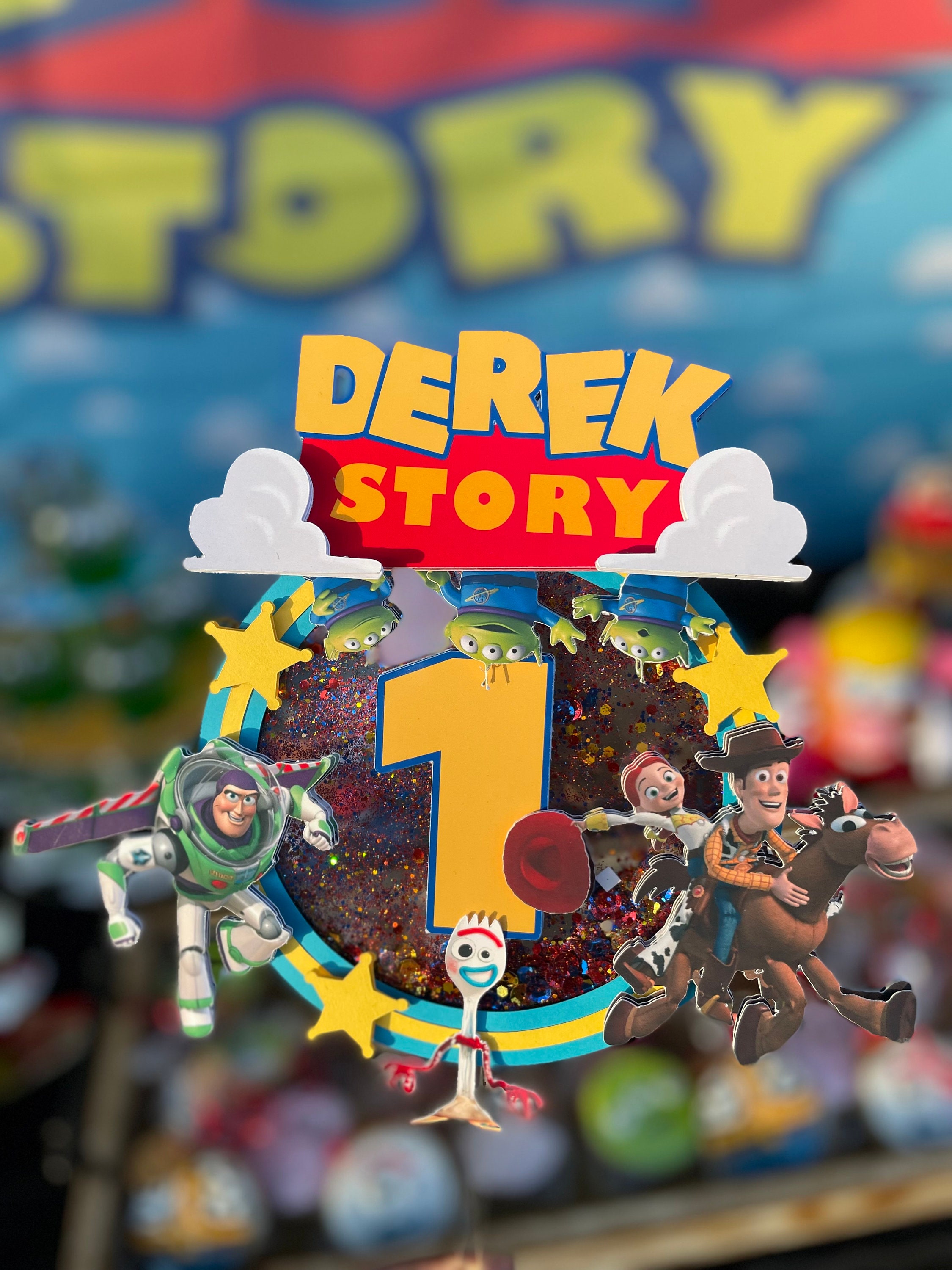 Toy Story 3D Shaker Cake Topper - Etsy