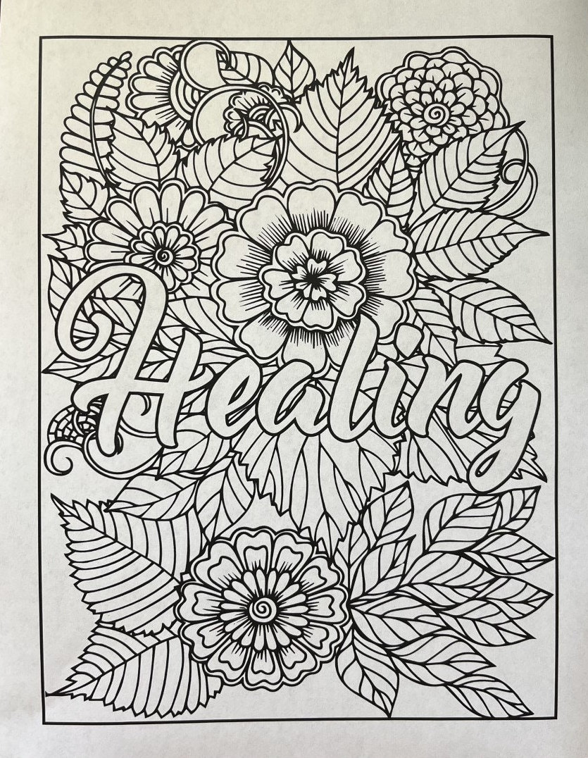 Adult Coloring Pages With Positive Affirmations - Etsy