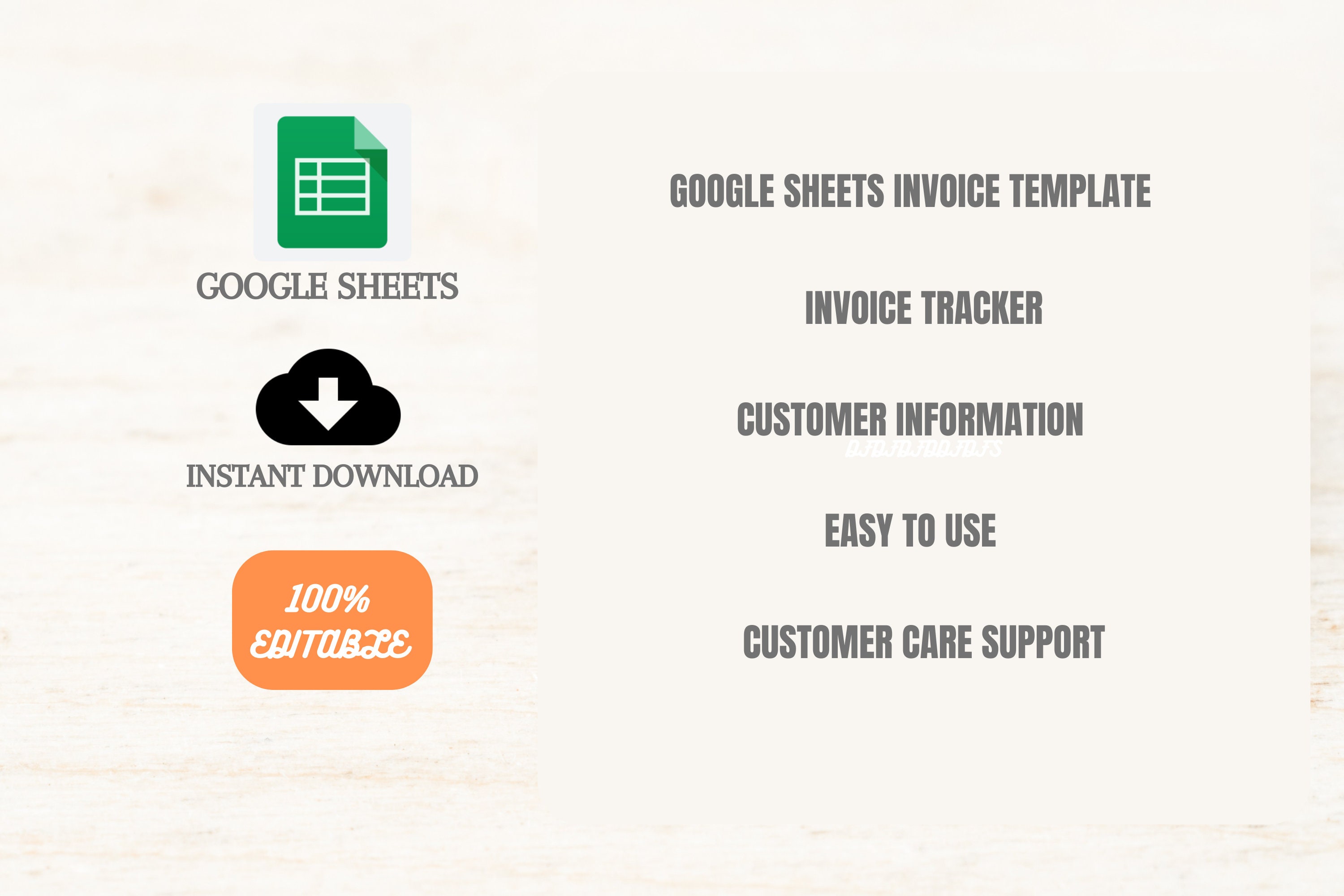 Google Sheets Invoice Template Invoice Tracker Business - Etsy