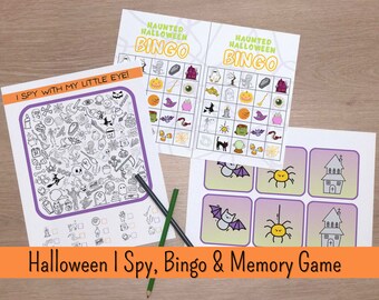 Halloween Bingo Kindergarten - Etsy