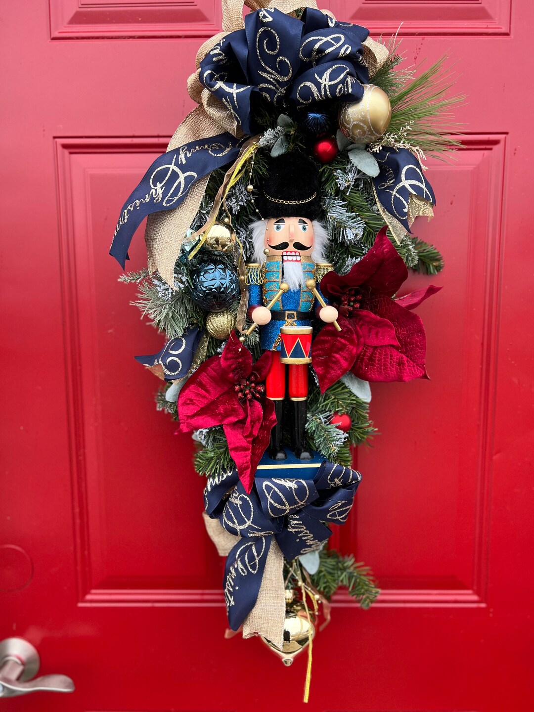 Teardrop Swag, Nutcracker Swag, Christmas Nutcracker, Nutcracker Swag ...