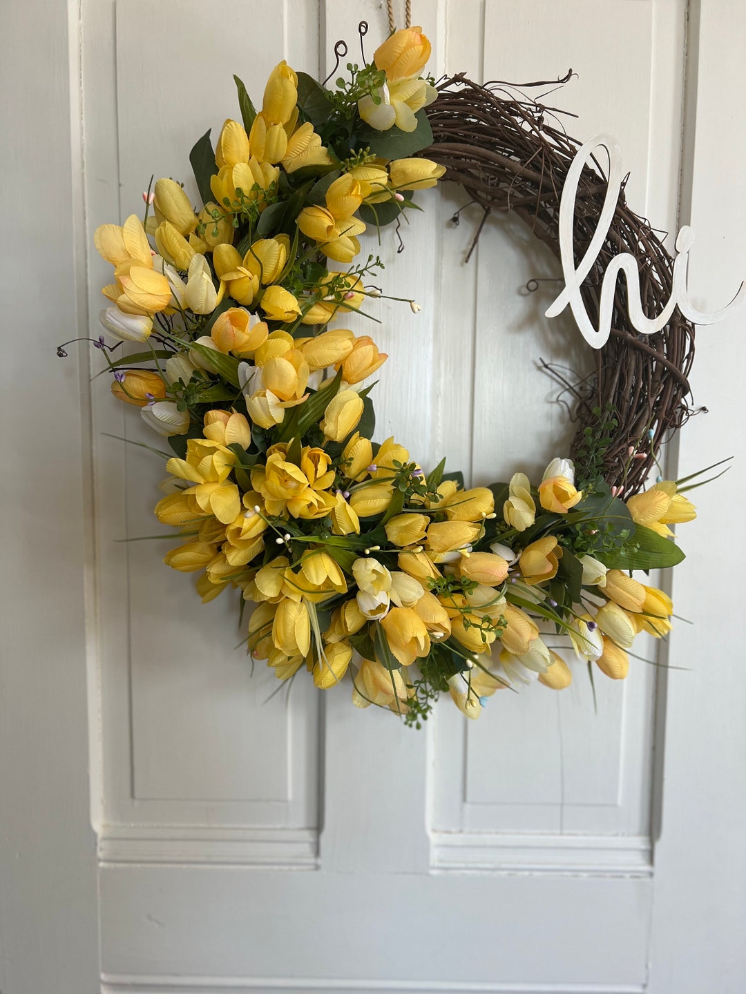 Spring Tulip Wreath - Etsy