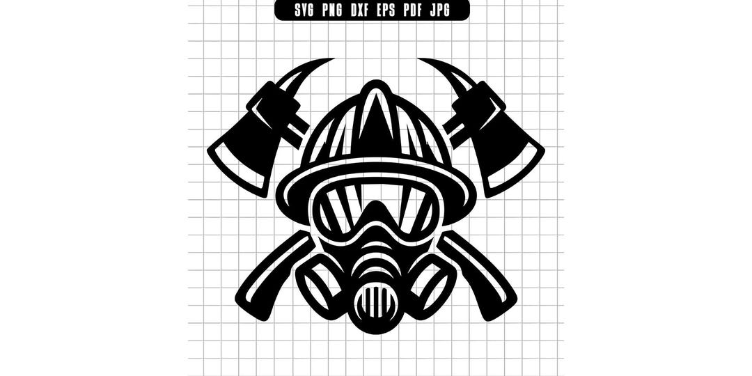 Firefighter Svg, Fire Helmet Svg, Gas Mask Svg, Fire Axe Svg, Fire ...