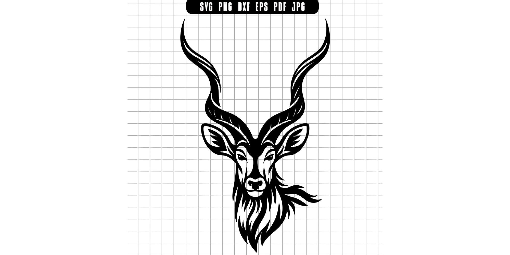 Kudu Svg, Kudu Antelope Svg, African Animal Svg, Tribal Kudu Svg, Kudu ...