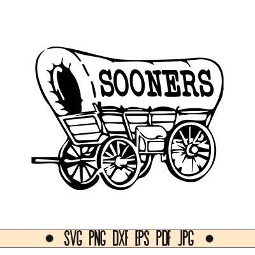 Sooners Wagon SVG PNG | Wagon Clipart | Sooners Wagon Vector for ...