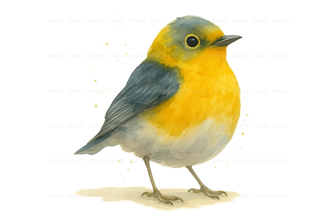 Yellow Bird PNG, Cute Songbird Clipart, Watercolor Bird Art ...