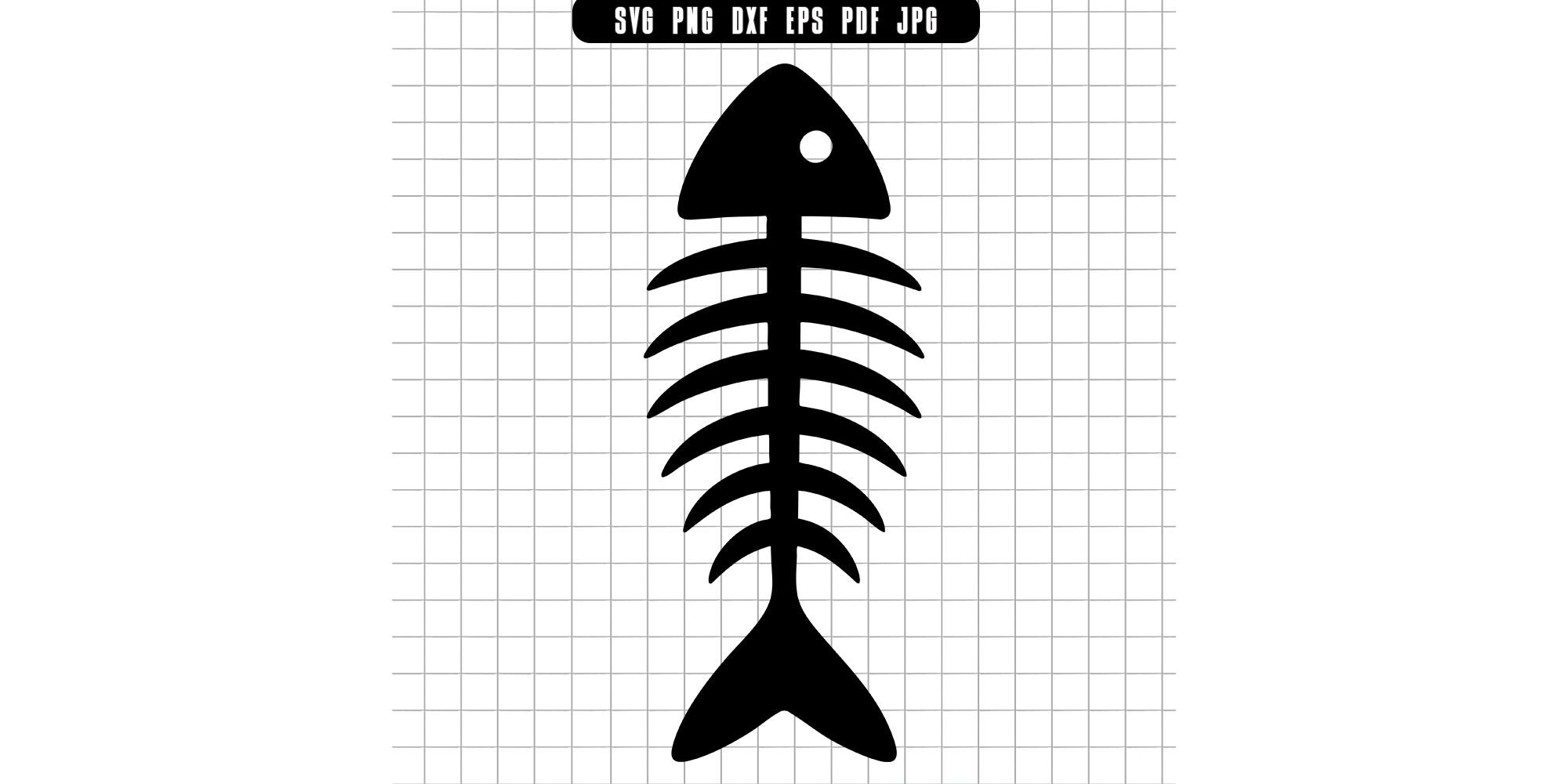 Fish Bone Svg, Skeleton Fish Svg, Fish Dxf, Fish Png, Fish Clipart ...