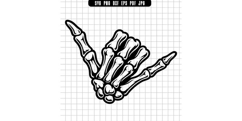 Skeleton Shaka Svg, Skeleton Hand Svg, Surf Svg, Skeleton Gesture Svg ...