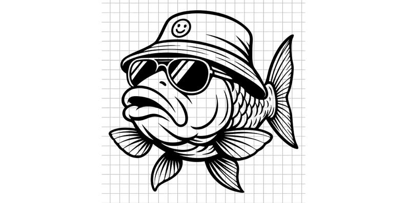 Cool Fish Svg, Fish With Sunglasses Svg, Summer Fish Svg, Hipster Fish ...