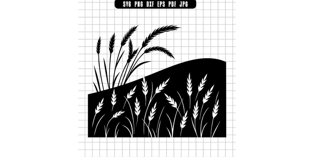 Wheat Svg, Wheat Field Svg, Farm Scene Svg, Agriculture Svg, Grain Svg ...