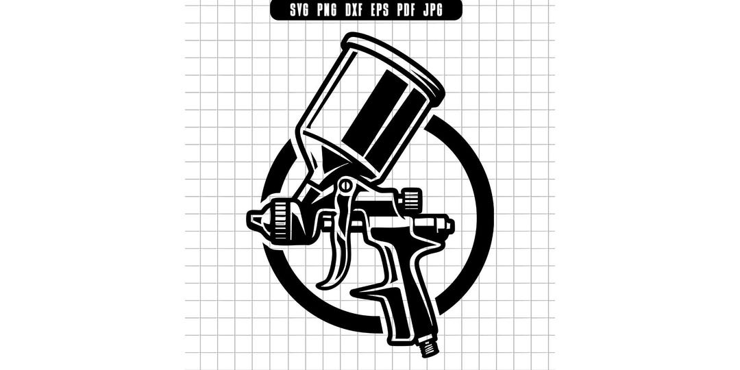 Spray Gun Svg, Paint Gun Svg, Airbrush Svg, Spray Tool Svg, Painter Svg ...
