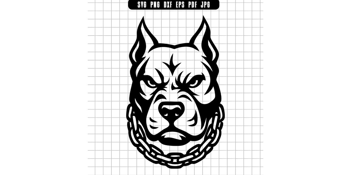 Pitbull Svg, Pitbull Dxf, Pitbull Png, Pitbull Cut File, Clipart ...