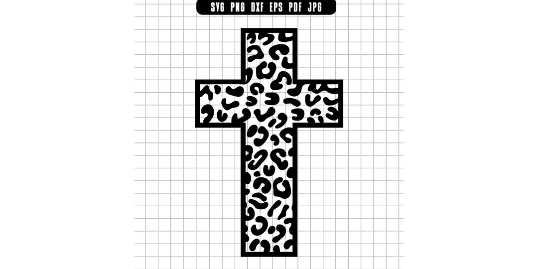 Leopard Cross Svg, Animal Print Cross Svg, Faith Svg, Patterned Cross ...