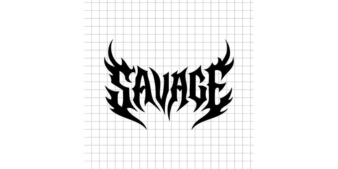 Savage Svg, Tribal Text Svg, Grunge Typography Svg, Savage Lettering ...