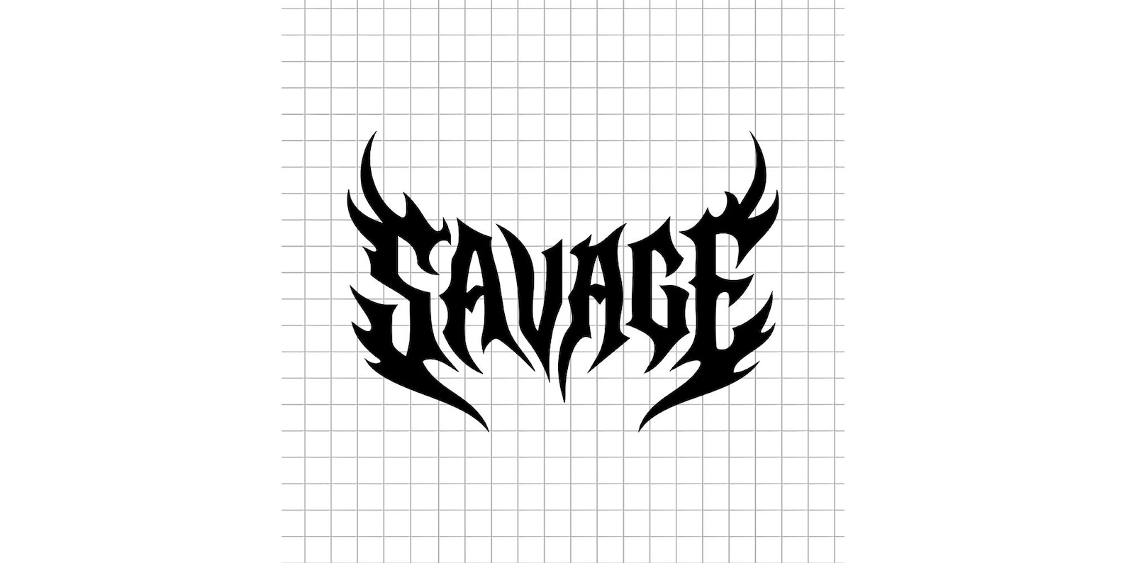 Savage Svg, Tribal Text Svg, Grunge Typography Svg, Savage Lettering ...