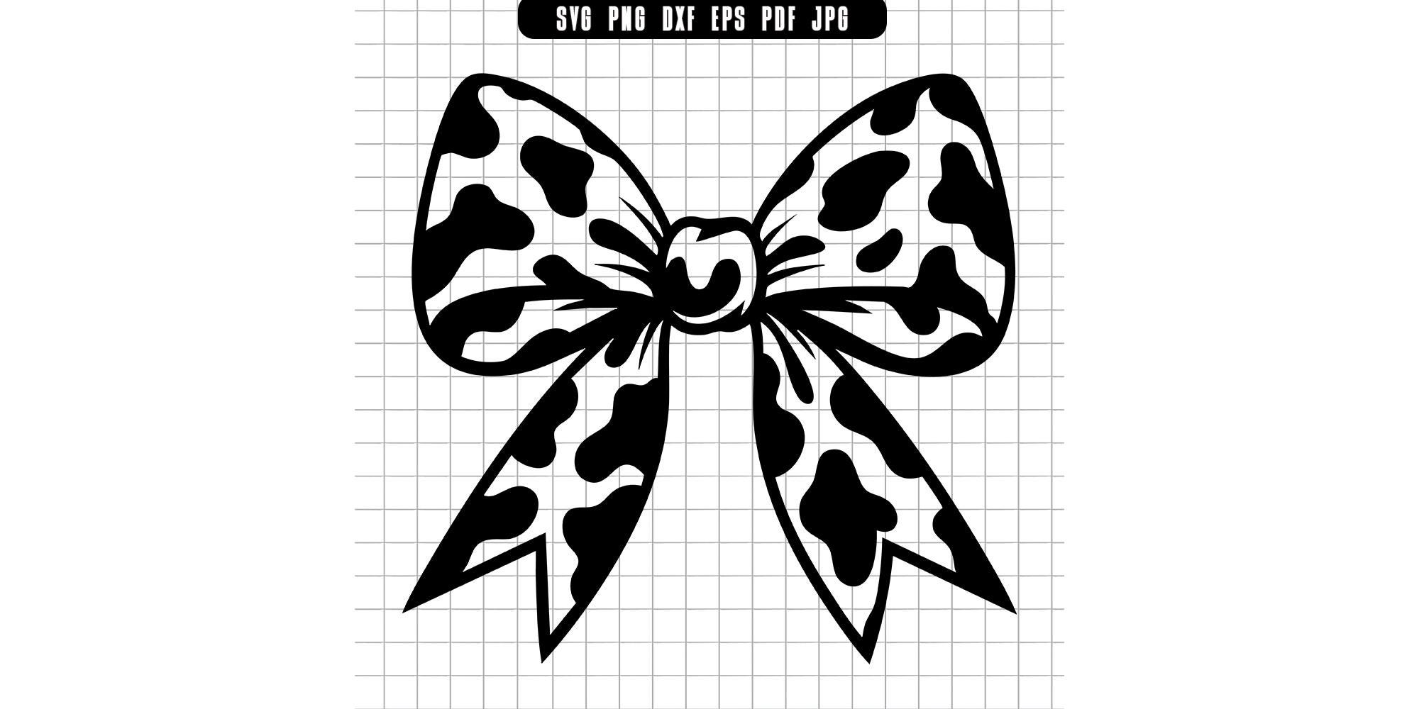 Cow Print Bow Svg, Hair Bow Svg, Western Bow Svg, Cowhide Svg, Animal ...