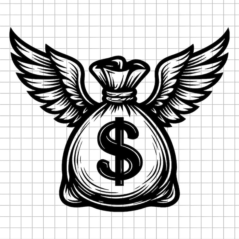 Money Bag With Dollar Signs - Etsy