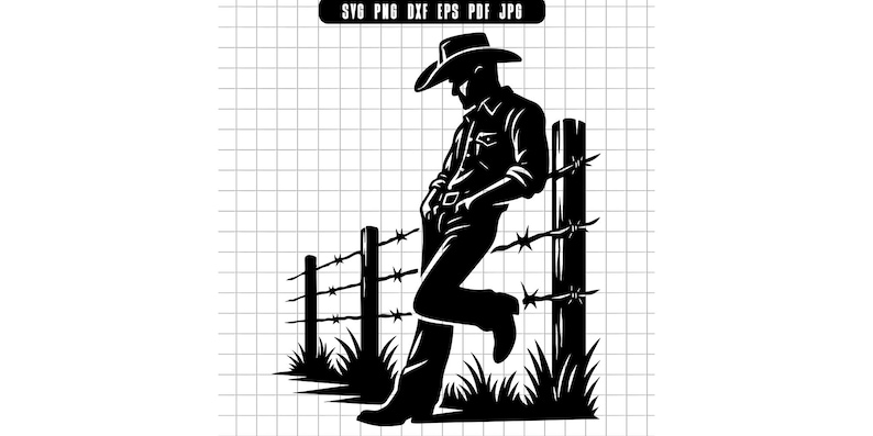 Cowboy Svg, Western Man Svg, Country Svg, Cowboy Silhouette Svg, Farm ...