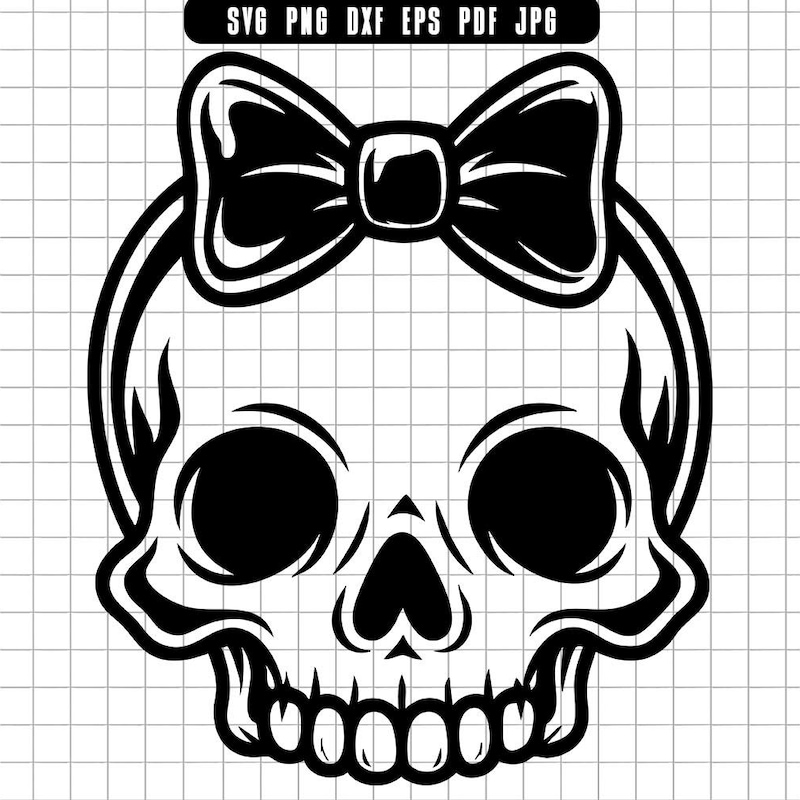 Girly Skull - Etsy