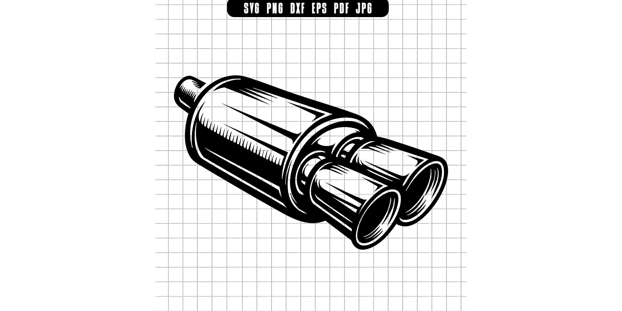 Exhaust Svg, Muffler Svg, Car Parts Svg, Car Exhaust Svg, Mechanic Svg ...