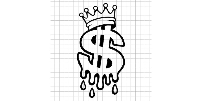 Dollar Sign Svg, Dripping Money Svg, Crown Dollar Svg, Money Symbol Svg ...