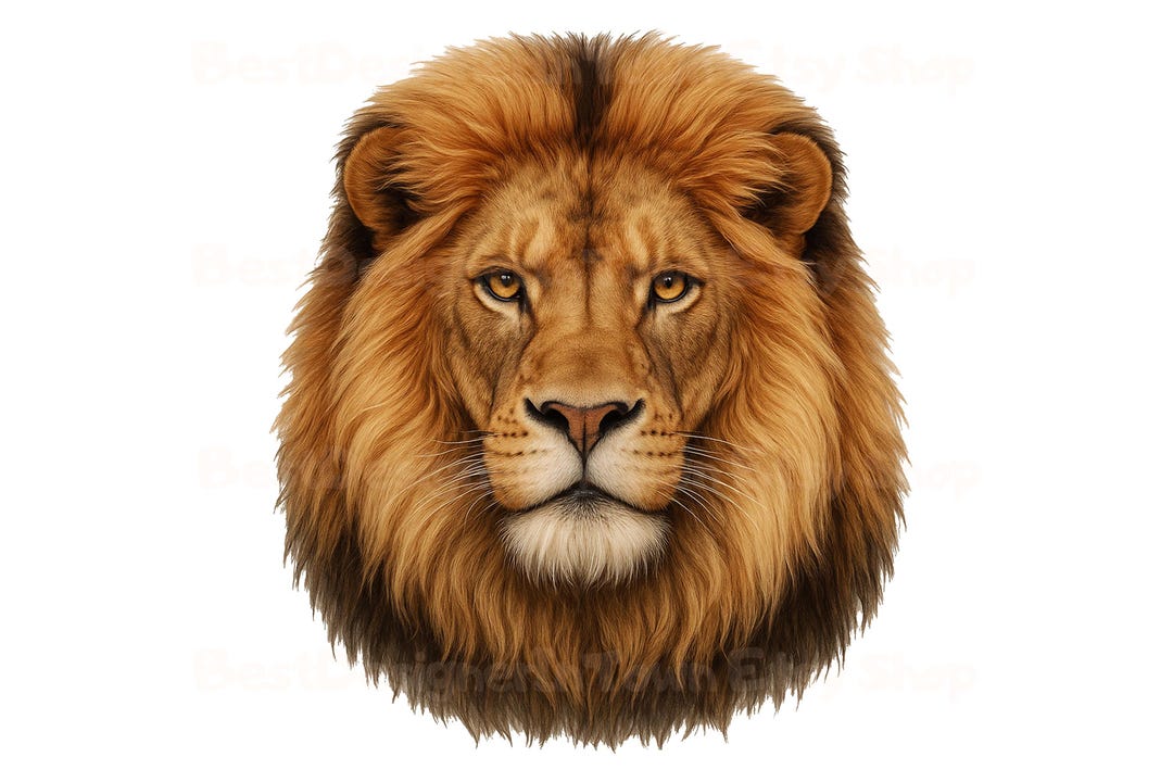 Lion Head PNG, Realistic Lion Clipart, Watercolor Wild Animal PNG, King ...
