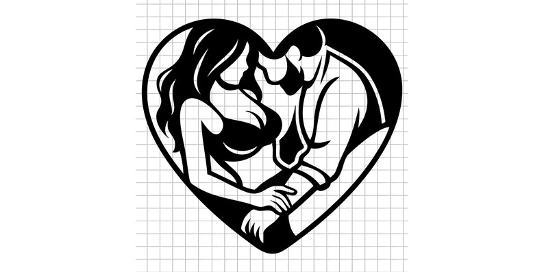 Couple Heart Svg, Romantic Love Svg, Man Woman Svg, Lovers Clipart ...
