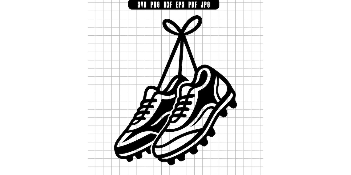 Hanging Cleats Svg, Football Cleats Svg, Sports Shoes Svg, Cleat ...