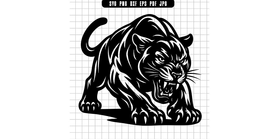 Panther Svg, Angry Panther Svg, Crouching Panther Svg, Wild Animal Svg ...