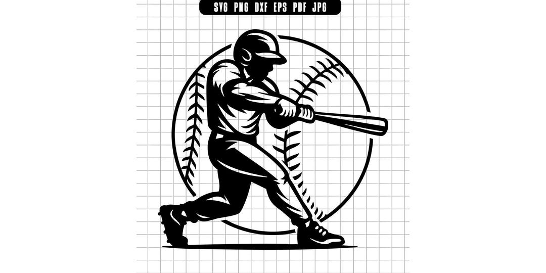 Baseball Player Svg, Baseball Swing Svg, Sports Svg, Athlete Svg ...