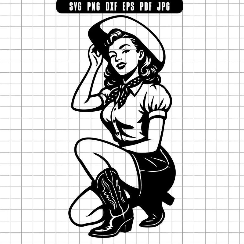 Cowgirl Pin Up - Etsy