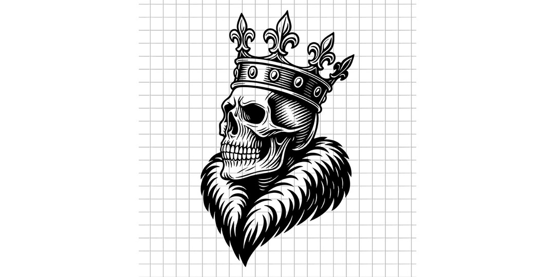 King Skull Svg, Crown Skull Svg, Royal Skeleton Svg, King Head Svg ...