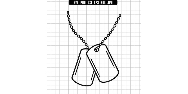 Dog Tag Svg, Military Tag Svg, Soldier Svg, Army Svg, Dog Tag Cut File ...