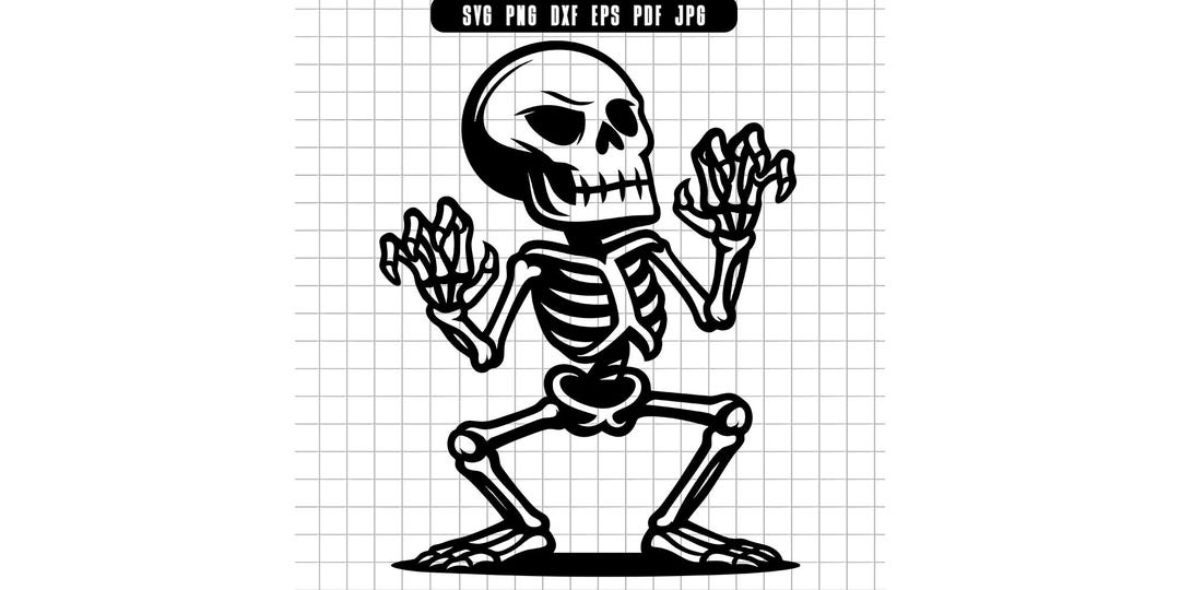 Dancing Skeleton SVG, Halloween Skeleton SVG, Funny Skeleton SVG, Cut ...