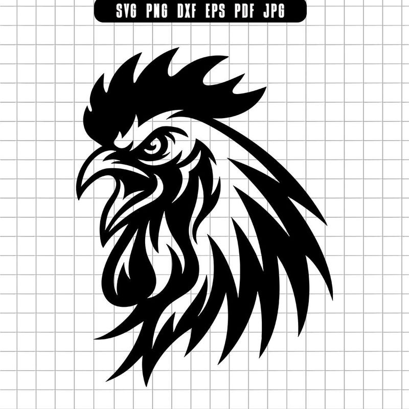 Rooster Svg - Etsy