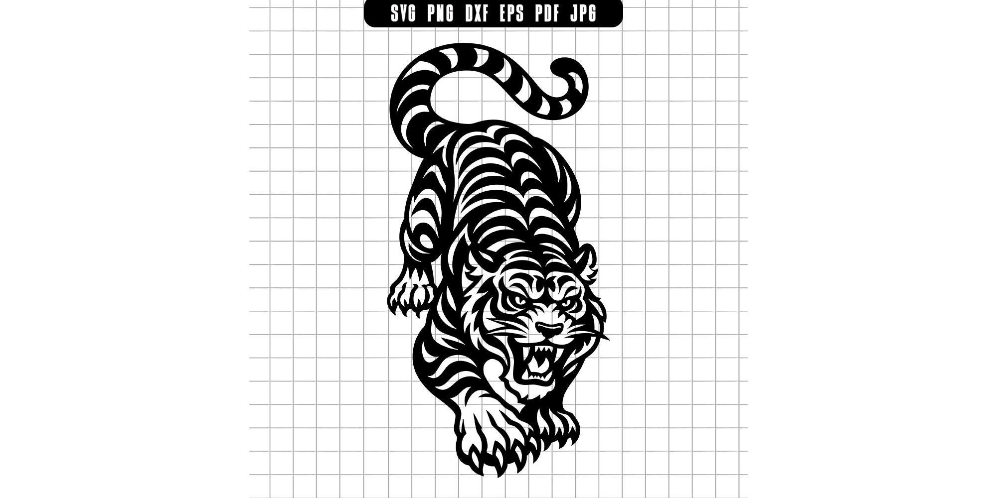 Tiger Svg, Tiger Crouching Svg, Wild Tiger Svg, Tiger Animal Svg, Tiger ...