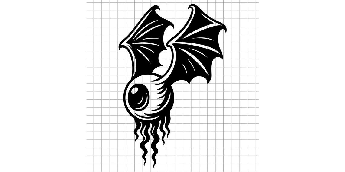 Flying Eyeball Svg, Eyeball Wings Svg, Creepy Eye Svg, Horror Eyeball ...