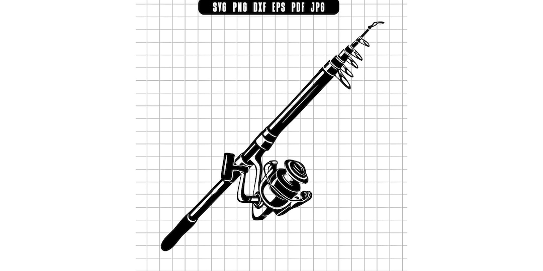 Fishing Rod Svg, Fishing Rod Png, Fishing Rod Dxf, Fishing Rod Eps ...