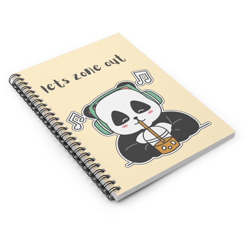 Panda-themed Spiral Notebook, Cute School Supplies, Journaling Gifts ...
