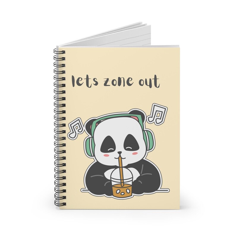 Panda-themed Spiral Notebook, Cute School Supplies, Journaling Gifts ...