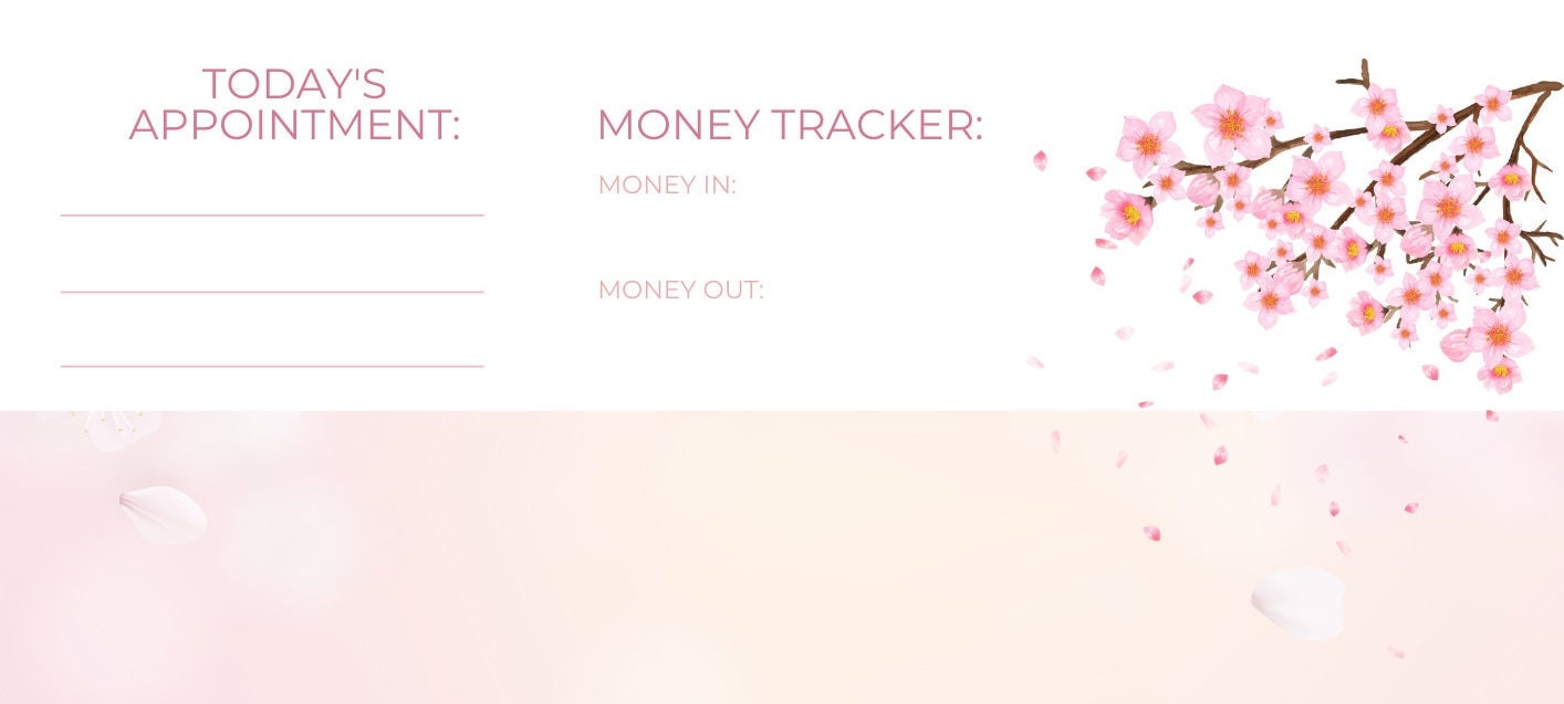Cherry Blossoms Sakura Flowers Daily Planner Printable [editable ...
