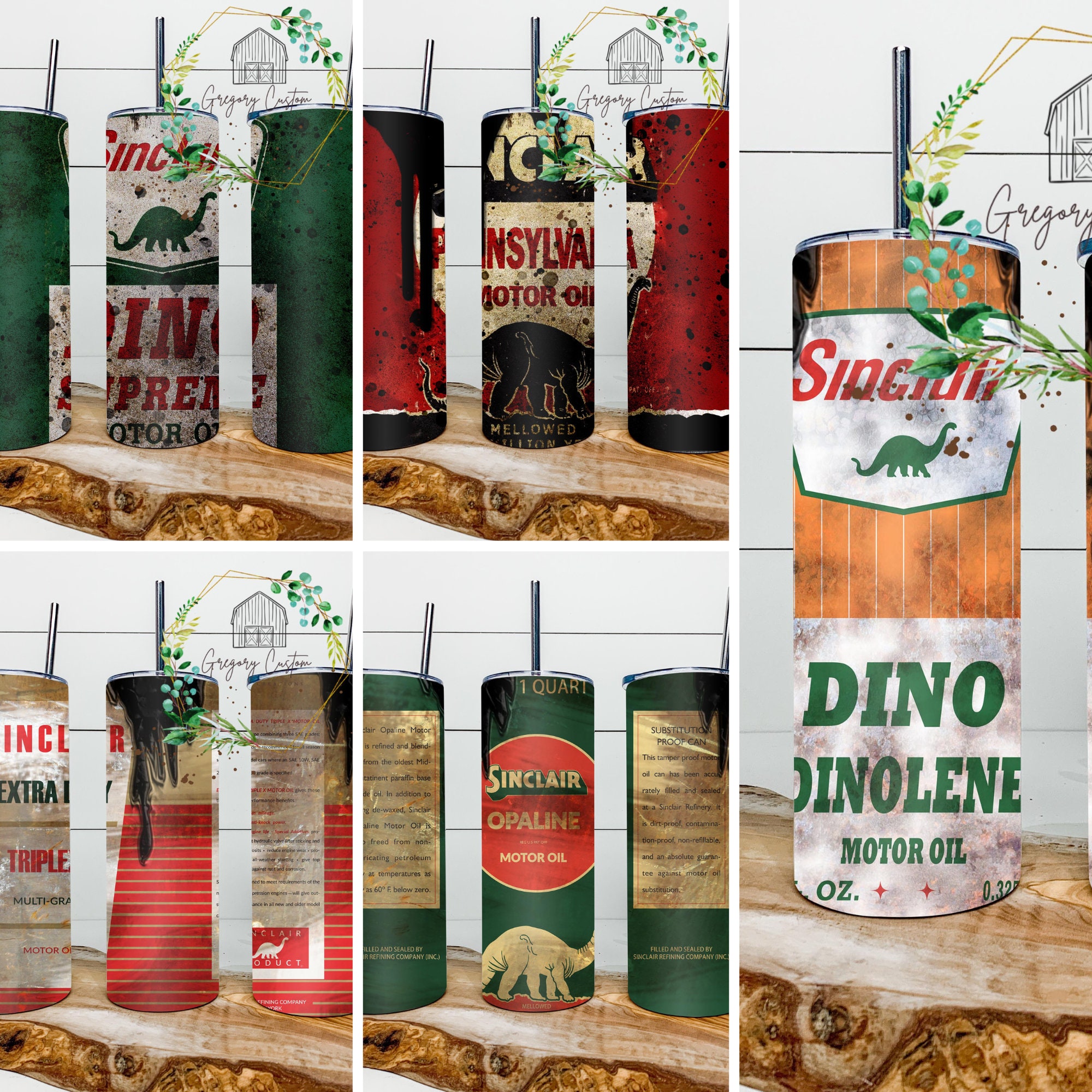 Oil Filter Tumbler, Sinclair Oil Tumbler 20oz Tumbler With Straw - Etsy