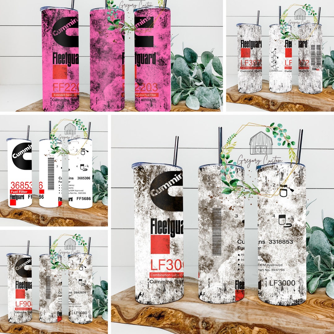 Oil Filter Tumbler, Cummins Fleetguard Oil Tumbler 20oz Tumbler With ...