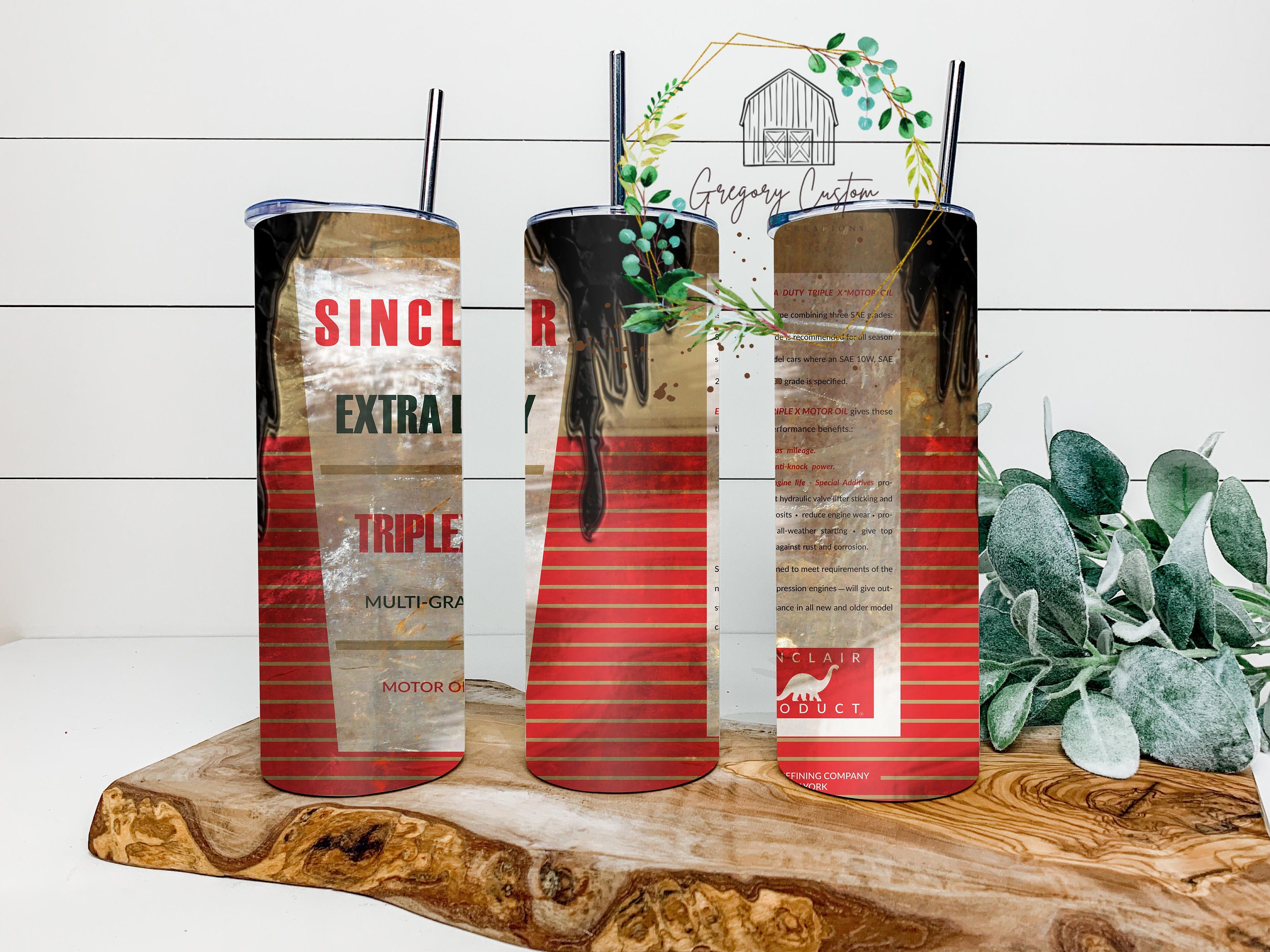 Oil Filter Tumbler, Sinclair Oil Tumbler 20oz Tumbler With Straw - Etsy