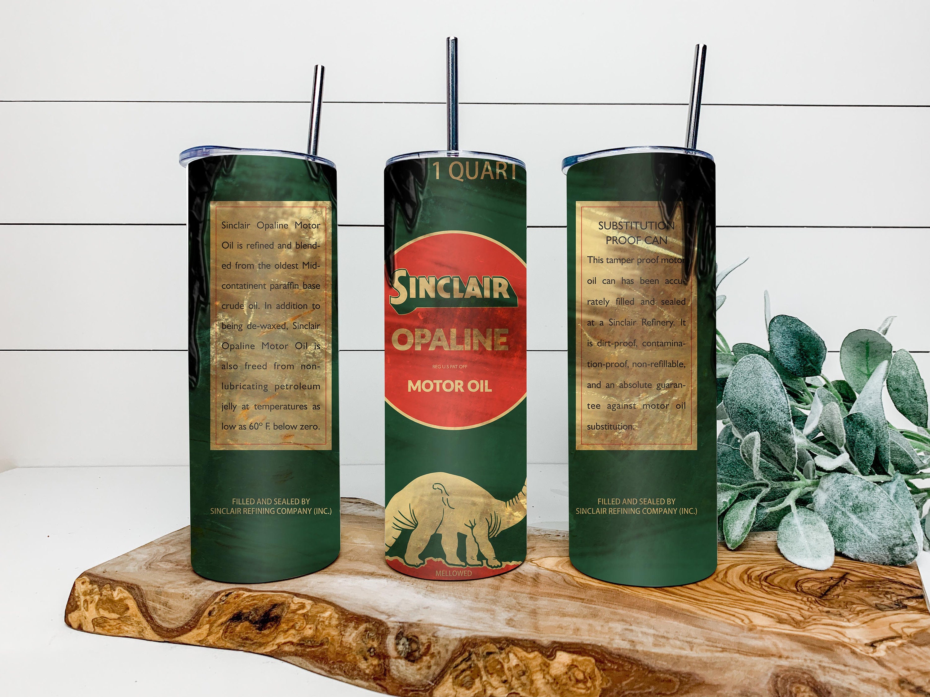 Oil Filter Tumbler, Sinclair Oil Tumbler 20oz Tumbler With Straw - Etsy