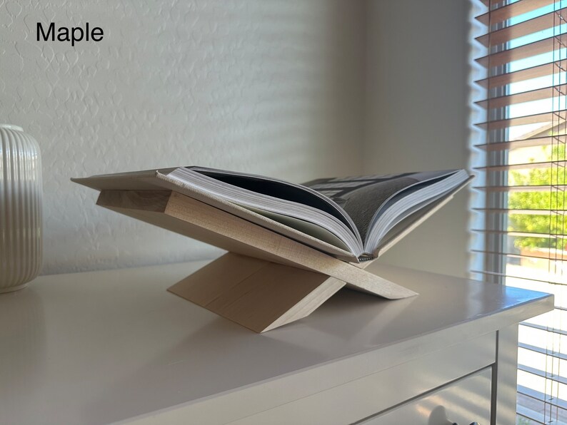 Handmade Wooden Book Display | Cookbook Stand, Bible Holder - Etsy