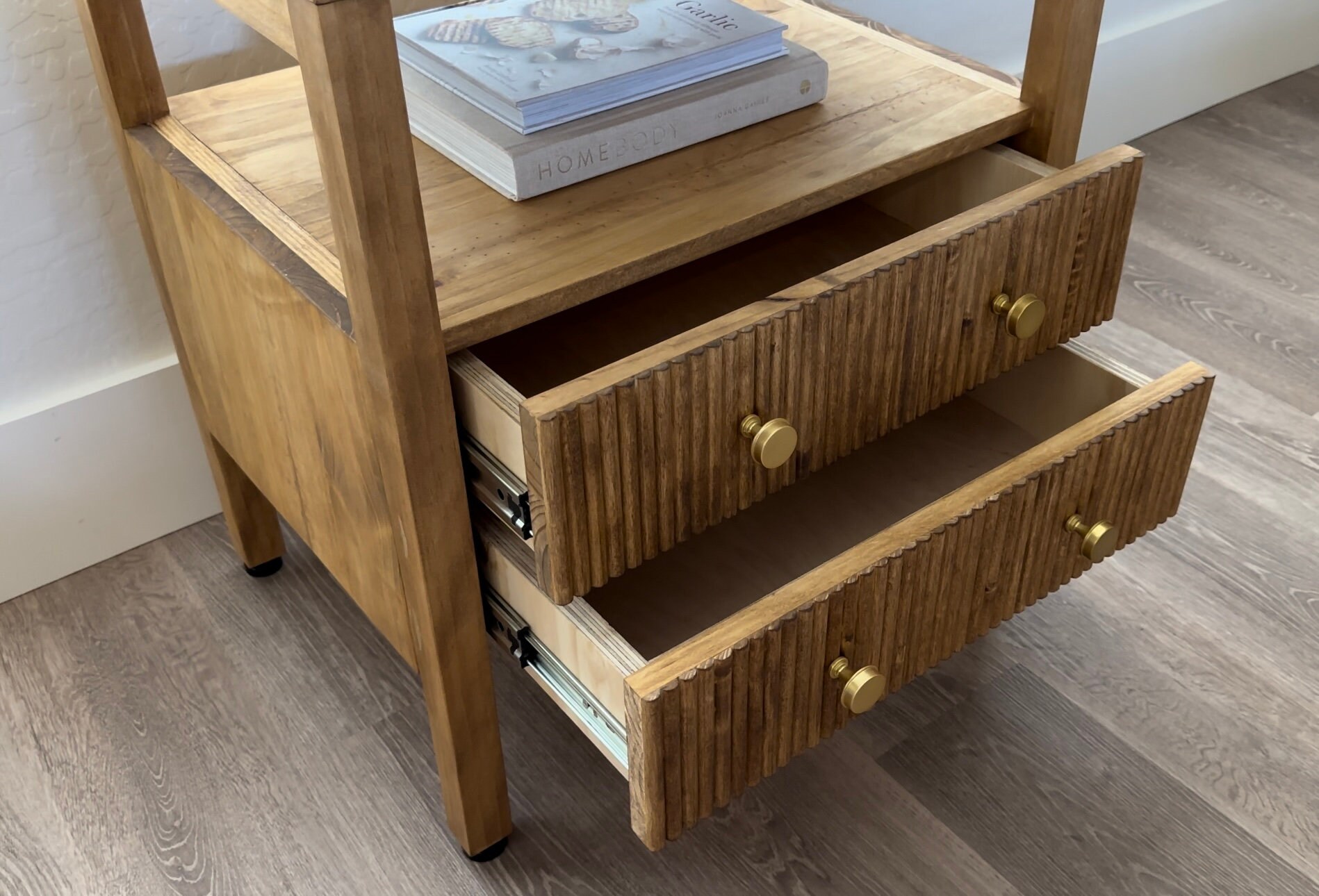 Nightstand Fluted Drawers Kendall Dupe - Etsy