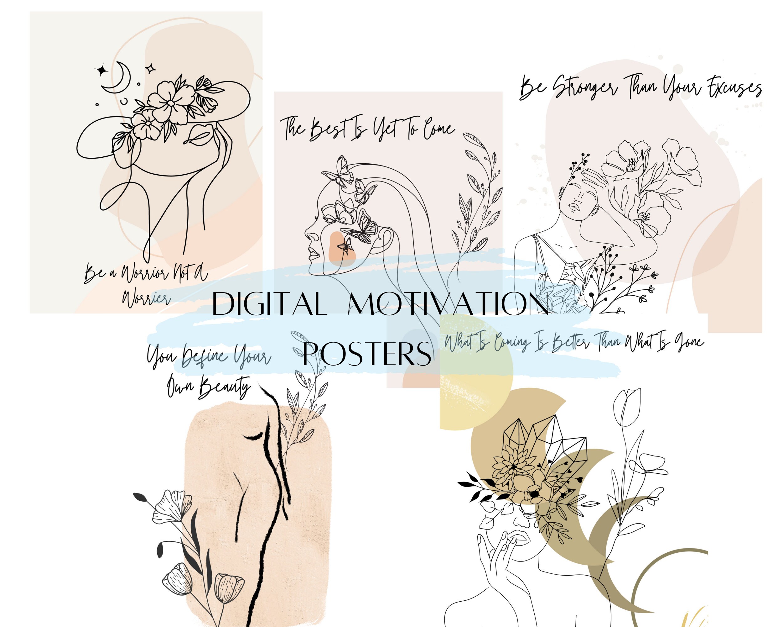 Minimal Motivational Wall Art - Etsy