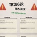 Trigger Tracker Printable Mental Health Planner Selfcare, Awareness ...